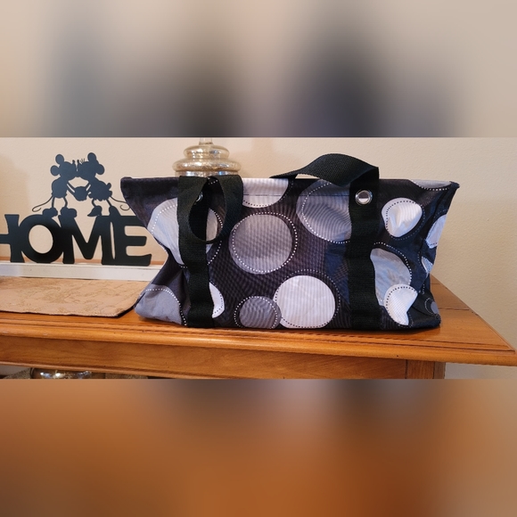 thirty-one | Bags | Thirtyone Medium Organizing Tote Black White Grey ...